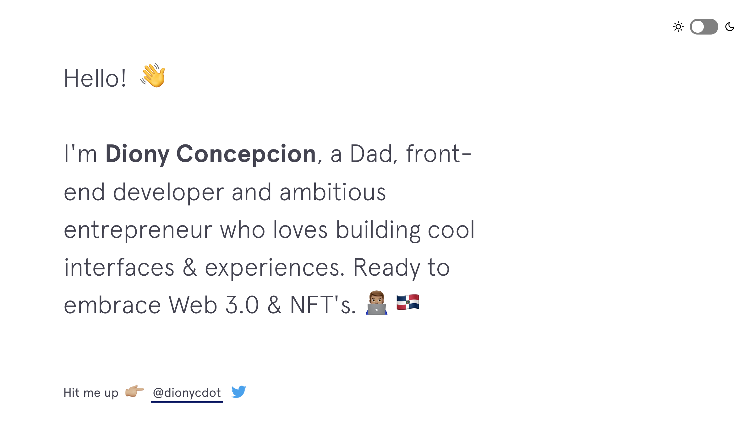 Diony Concepcion | Front End Developer